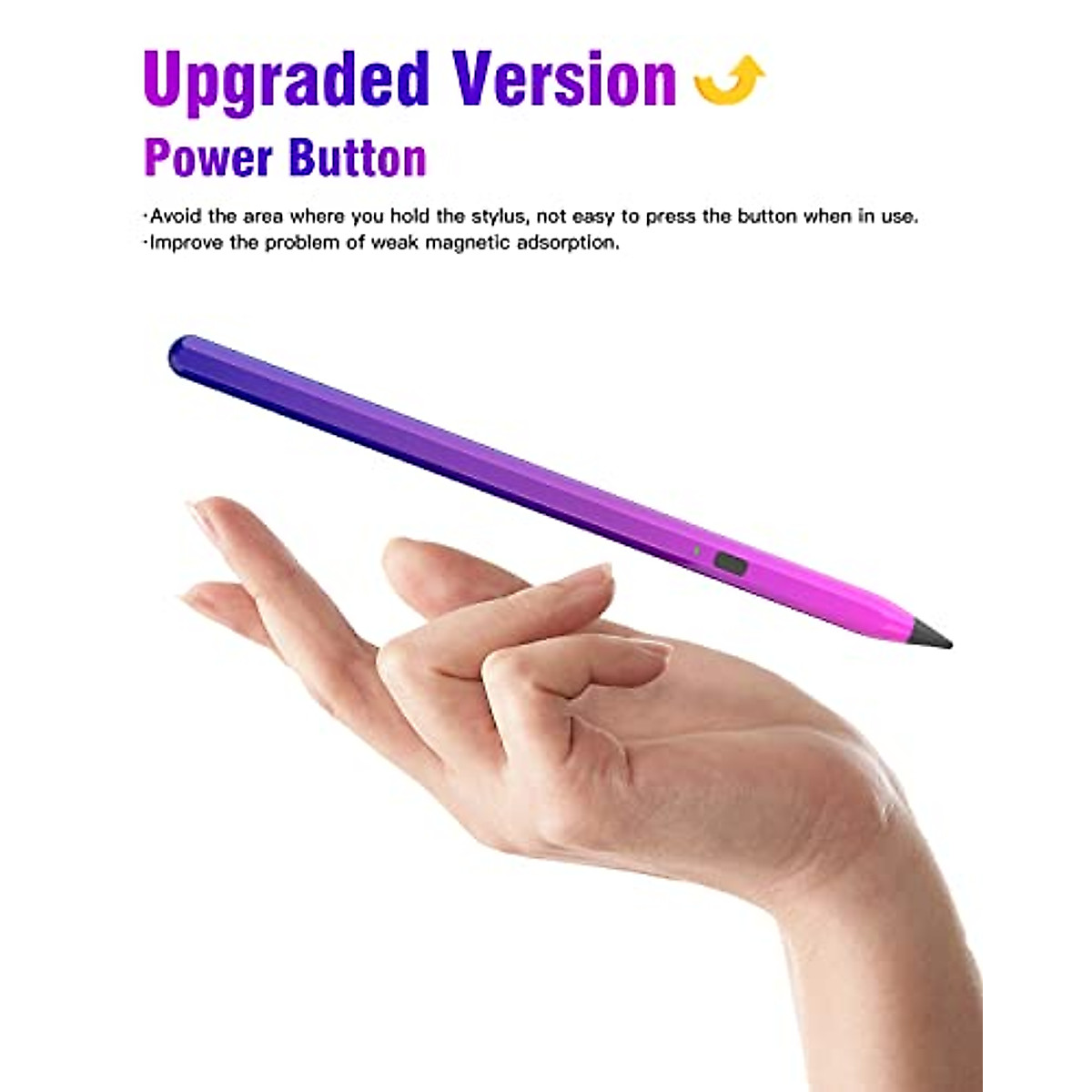 TiMOVO Stylus Pen for iPad Pencil Palm Rejection Tilt High Precision Apple Pencil for iPad 10/9/8/7/6th Generation, iPad Pro 13/12.9/11",iPad Air 11&13" (M2) 2024/6/5/4/3th,Mini 6/5, Gradient Purple