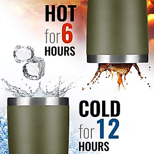 TDYDDYU 8 pack 20 OZ Double Wall Stainless Steel Vacuum Insulated Tumbler Coffee Travel Mug With Lid, Durable Powder Coated Insulated Coffee Cup for Cold & Hot Drinks (Combine colors, 8 pack)