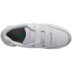 Apex Women's Double Strap Walker Sneaker, White, 6.5 W US