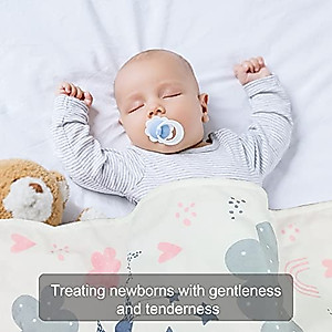 Baby Blanket for Boys Girls (Cloud Printed, 30"x40") with Double Layer Dotted Backing Soft Plush Minky Blanket for Toddlers Newborn