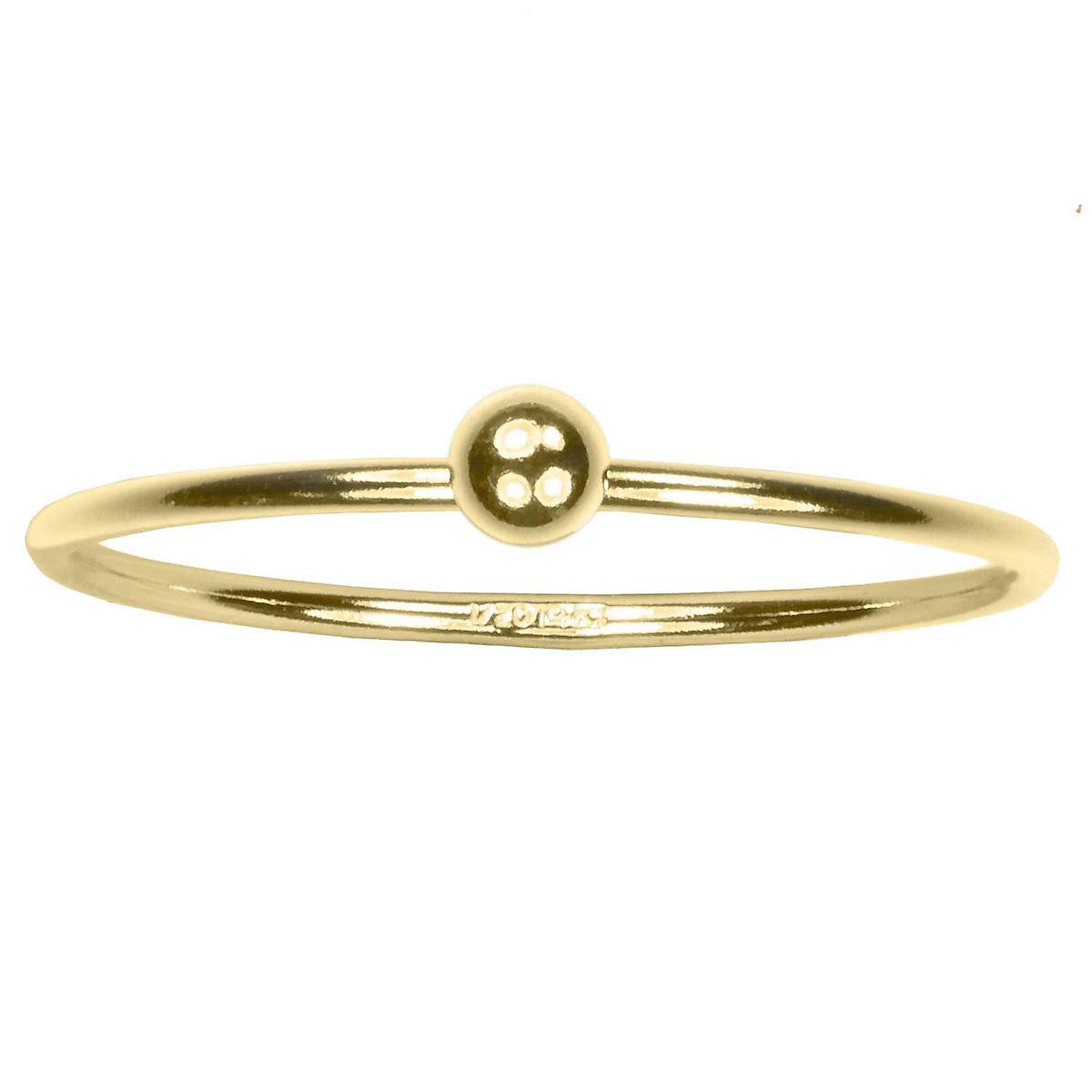 uGems 14K Gold Filled 3mm Ball Stacking Ring Size 6