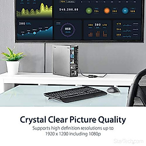 StarTech.com DisplayPort to HDMI Adapter - DP 1.2 to HDMI Video Converter 1080p - DP to HDMI Monitor/TV/Display Cable Adapter Dongle - Passive DP to HDMI Adapter - Latching DP Connector (DP2HDMI2)