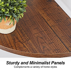 MNEETRUNG Corner Shelf, 5-Tier Industrial Corner Bookshelf, Freestanding Corner Shelf Stand with Metal Frame, Open Corner Plant Stand for Small Space, Home Office, Living Room, Bedroom, Brown