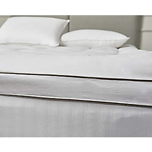 kathy ireland 2'' Thick Cotton Fiber Mattress Pad (Topper) - with 16'' Stretchable Pocket, Full, White