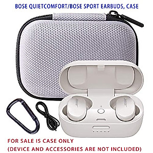 waiyu Hard Storage Case for Bose QuietComfort/Bose Sport Earbuds, Case (Gray)