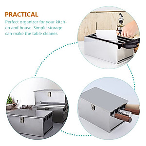 Zerodeko Holder Stainless Steel Holder Cutlery Organizer Metal Cutter Tool Wedding Registry Items Household Cutter Rack Block Empty Kitchen Case Drain Rack Kitchen