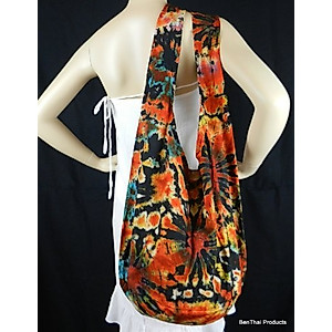BenThai Products BTP! Tie Dye Sling Crossbody Shoulder Bag Purse Hippie Boho Triple Firework VB2