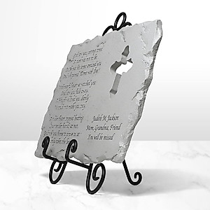 Let's Make Memories Personalized Cross Memorial Stone - Sympathy - Condolences - Garden Marker