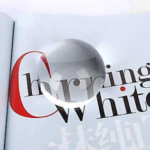 40X Crystal Dome Magnifying Glass Acrylic Optical Magnifier, 25MM Desk Reading Loupe Paperweight Half Ball Lens Magnifier for Reading Newspaper Stamps Maps