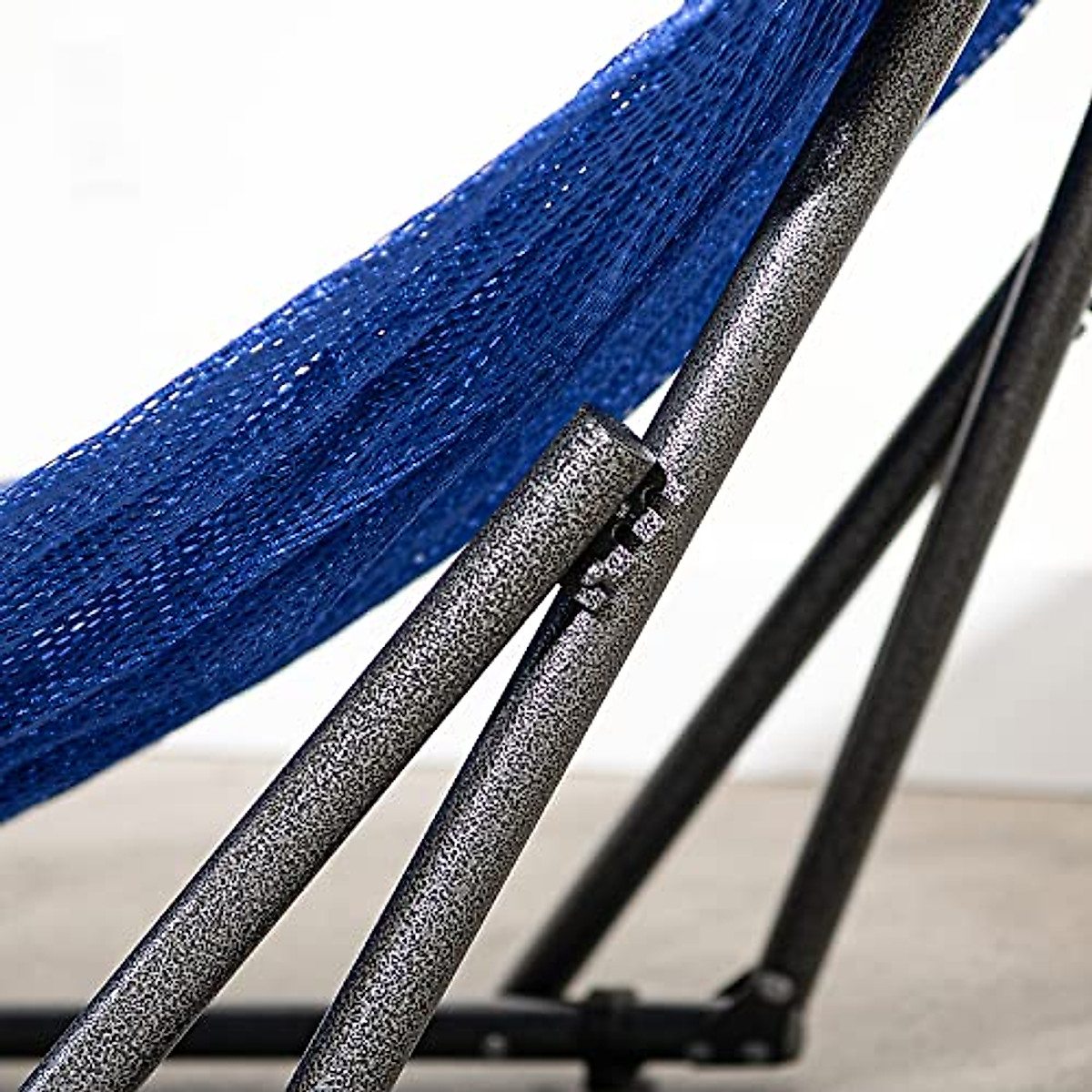 Best Home Fashion Hammock with Collapsible Steel Stand & Carrying Case, Portable & Adjustable, Perfect for Camping Beach Summer Patio, EZ Daze Foldable Hammock with Stand - Navy