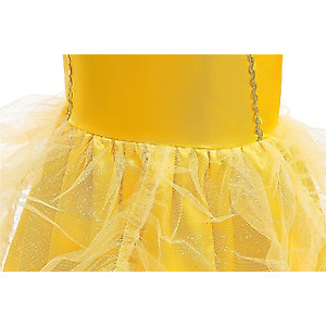 Dressy Daisy Girls' Princess Costume Fancy Dresses up Halloween Party Size 6-8 Gold