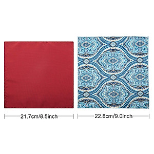 SATINIOR 36 Pieces Men's Pocket Square Handkerchief Suit Pocket Square for Men Soft Colored Hankies for Men Party Wedding, Multicoloured, 8.3 x 8.3 Inch