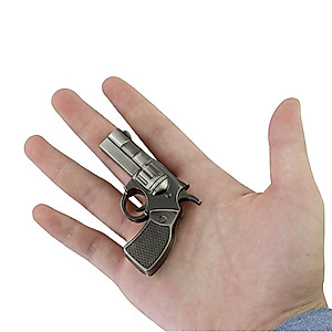 Usbkingdom 32GB USB 2.0 Flash Drive Cartoon Metal Revolver Pistol Gun Shape Pen Drive Thumb Drive Memory Stick Pendrive Jump Drive Flash Disk