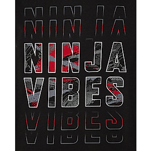 The Children's Place,Long Sleeve Top and Pants Snug Fit 100% Cotton 2 Piece Pajama Set,BLACK,8