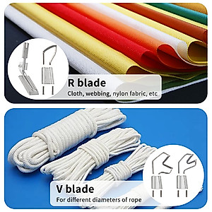 MINOVA Air Cooled Pro Electric Hot Knife Fabric Cutter Rope Cutting Tool Kit with Blades & Accessories (KD-7A-3 (rope fabric cutter))