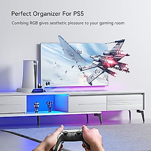 KIWIHOME Cooling Station for PS5 Accessories, Upgraded Controller Charging Station with Magnetic Dongles, Vertical Stand with RGB for Old PS5 Version Only, Not for PS5 Slim and New PS5 Pro