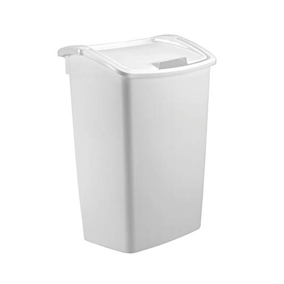 Rubbermaid, 11.25 Gallon, White Dual-Action Swing Lid Trash Can for Home, Kitchen, and Bathroom Garbage