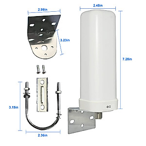 Chaowei High Gain 9dBi Omnidirectional LTE Cellular Antenna-Wide Band Outdoor Pole/Wall Mount 5G 4G WiFi Antennae for Cellphone 2G/3G 4G/5G LTE Router Modem Gateway,Verizon,AT&T,T-Mobile