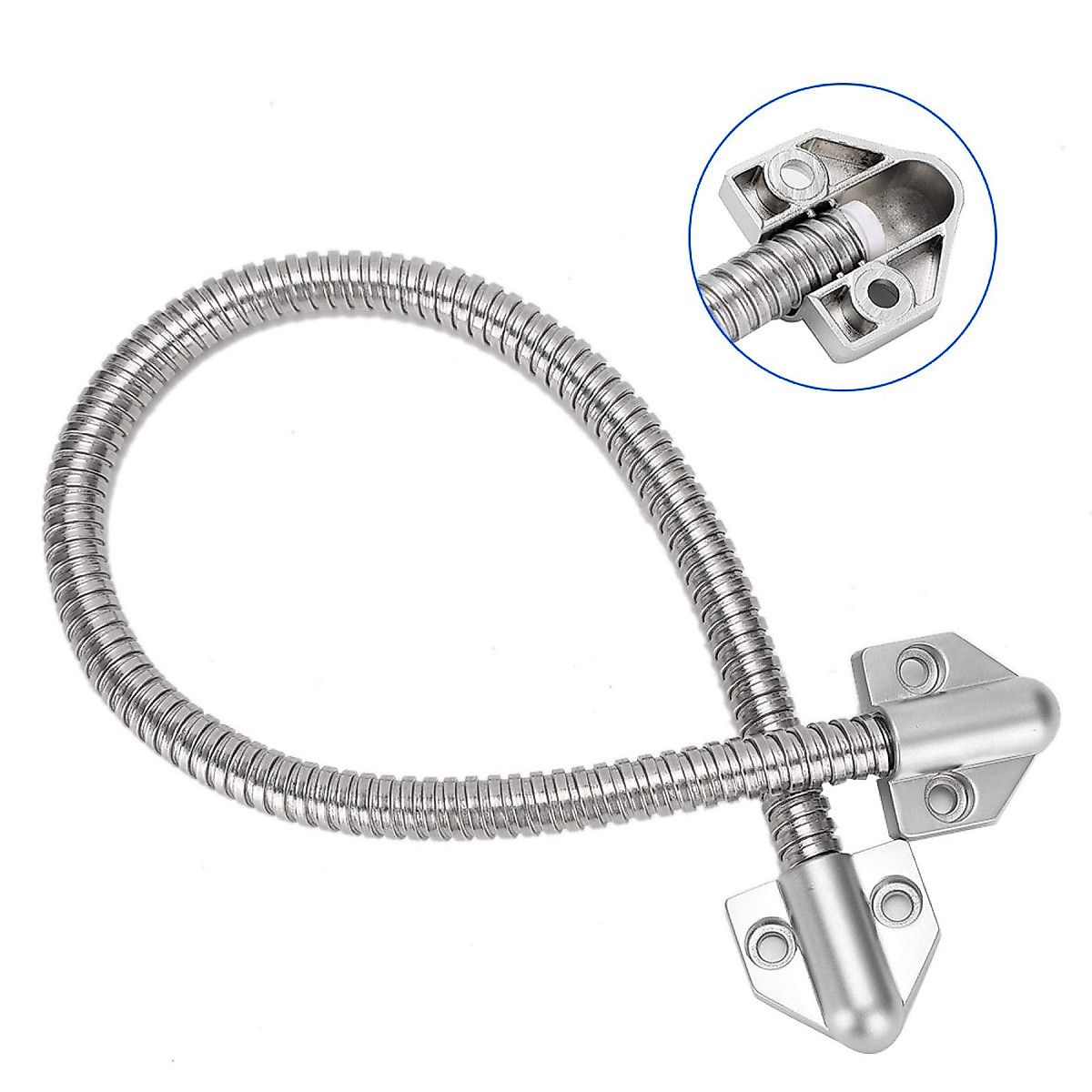 Armored Loop Power Transfer, Door Wire Conduit Flexible Gooseneck Door Cable Protector, Stainless Steel Exposed Mounting Sleeve, Access Wire Protector for Access Control System Video Line Door Lock