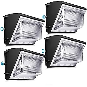 LEDMO 4 Pack LED Wall Pack Lights 120W - Repalces 800W HPS/HID Light 15600LM Wall Mount Light 5000K Commercial and Industrial Outdoor Security Flood Lighting for Buildings Warehouses Parking Lots Yard