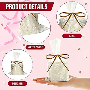 Tudomro Clear Soap Bags for Packaging Soap Wrappers Transparent Cellophane Bags Soap Packaging with Soap Raffia Rope for Homemade Soap Craft Gift Box Birthday Party Favor Packaging Supplies (100 Pcs)