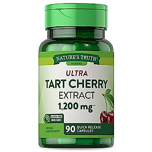 Tart Cherry Extract Capsules | 1200 mg | 90 Count | Non-GMO & Gluten Free Supplement | By Nature's Truth
