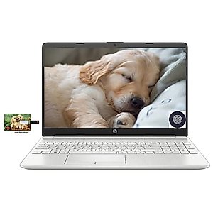 Newest HP 15 Business Laptop, 11th Gen Intel Core i3-1115G4, 15.6" FHD IPS Display, 12GB RAM, 256GB SSD, Wi-Fi 5, Bluetooth, HDMI, Fingerprint Reader, Windows 10 Pro | 32GB Tela USB Card