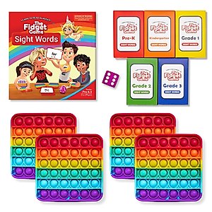 The Fidget Game Learn to Read in Weeks Master 220 High-Frequency Dolch Sight Words Curriculum-Appropriate for Pre-K to Grade 3 - Popping Mats & Dice