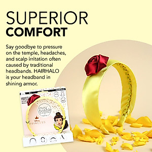 invisibobble HairHalo The Adjustable Headband – Disney Princess Belle - Hairbands Made for Everyone - Individually Adapted to the Shape of the Head and Worn All Day with No Pain or Uncomfortable Pressure