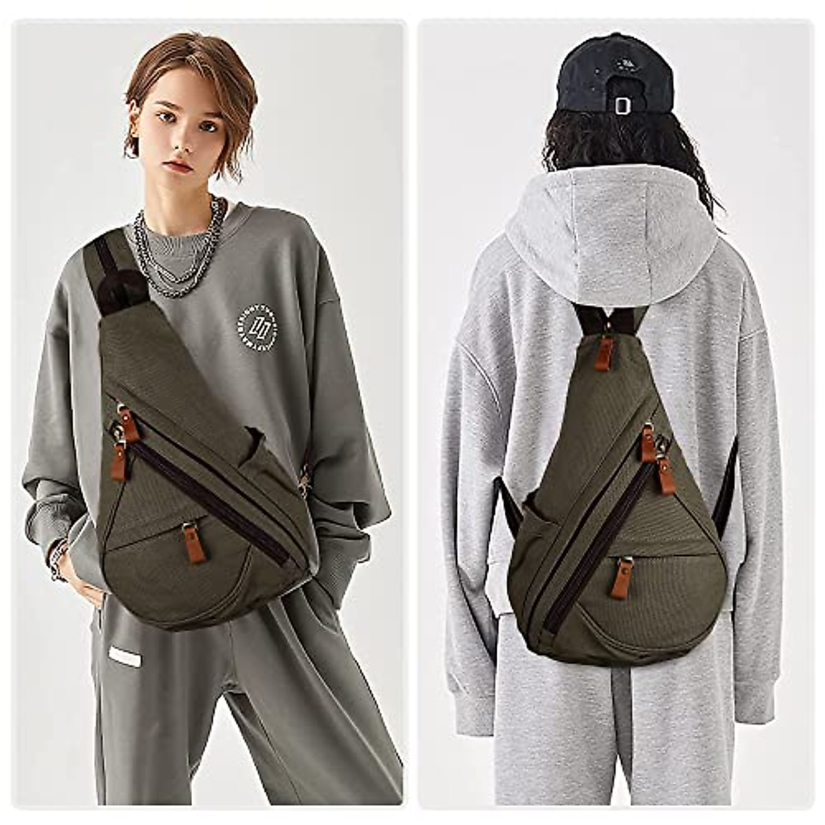 HuxFam Small Sling Crossbody Backpack Multipurpose Casual Daypack Backpacks Outdoor Cycling Hiking Travel