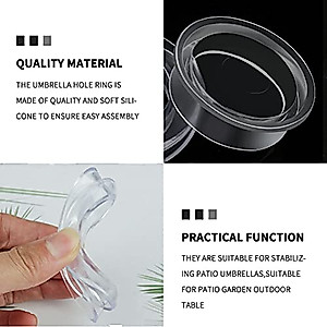 2 Inch 2 Set Silicone Patio Table Umbrella Hole Ring for Standard Table Hole, Umbrella Hole Ring Plug and Cap Set, Outdoor Patio Umbrella Plug for Patio Table