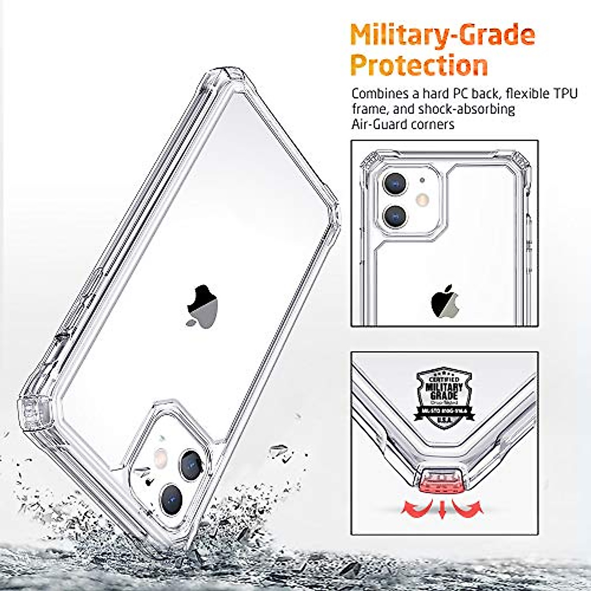 ESR for iPhone 11 Phone Case, iPhone 11 Case Clear, Military-Grade Protection, Shock-Absorbing Corners, Scratch- and Yellowing-Resistant Hard Back, Phone Case for iPhone 11, Air Armor Case, Clear