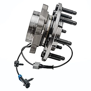 Detroit Axle - Front Wheel Bearing Hubs for Silverado Sierra 2500 3500 HD, Chevy GMC Suburban Yukon XL 2500 Hummer H2, Wheel Bearing and Hubs Assembly Set, Pair Hubs Replacement