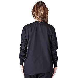 Natural Uniforms Warm Up Scrub Jacket-Black-Medium
