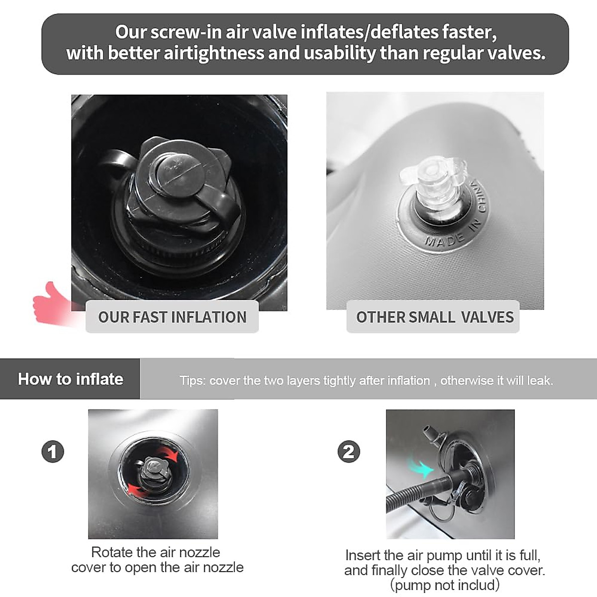 Set of 2 Inflatable Armrest Lounge Chair with Ottoman,Hand Pump,Eye Mask,Earplugs-Portable Blow Up Sofa,Air Chaise Lounge,Ideal Loveseat Set for Family Movie Night,Couple,Gaming,Party,Camping,Garden