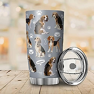 WmhrYpzhL Beagle Dog Travel Mug Animal Coffee Cup Stainless Steel Insulation Tumbler with Lid For Ice Drinks＆Hot Beverage Gifts Beagle Dog 1