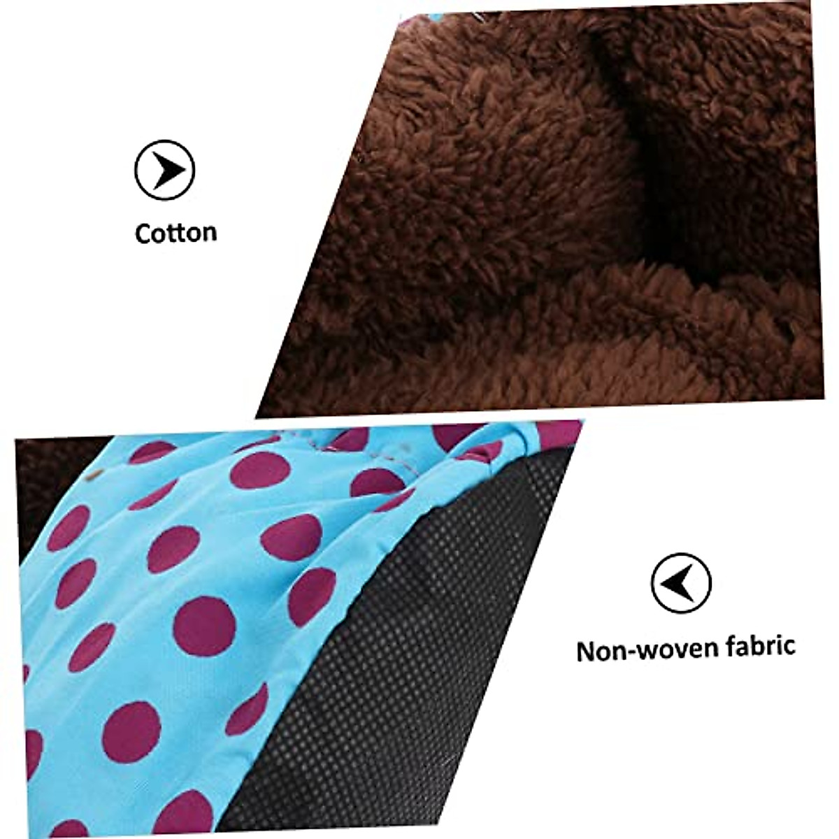 balacoo Puppy Pets Puppy for House Animal Dog Mat Random Warm Round Color Pet Blue S Winter Warming Size Plush Kennel Dot Shaped Cotton Sleeping Polka Cat Cushion Supplies Rabbit Stuffed Plushy