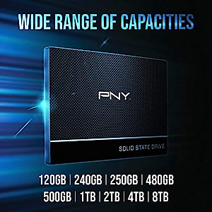 PNY CS900 1TB 3D NAND 2.5" SATA III Internal Solid State Drive (SSD) - (SSD7CS900-1TB-RB)