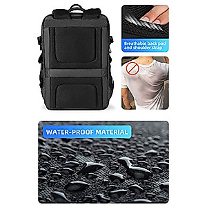 Markryden Laptop Backpack with raincover carry-on travel backpack water-proof expandable backpack with Rain Cover USB Charging Port for School Travel Work Bag Fits 17.3/15.6 Inch Laptop