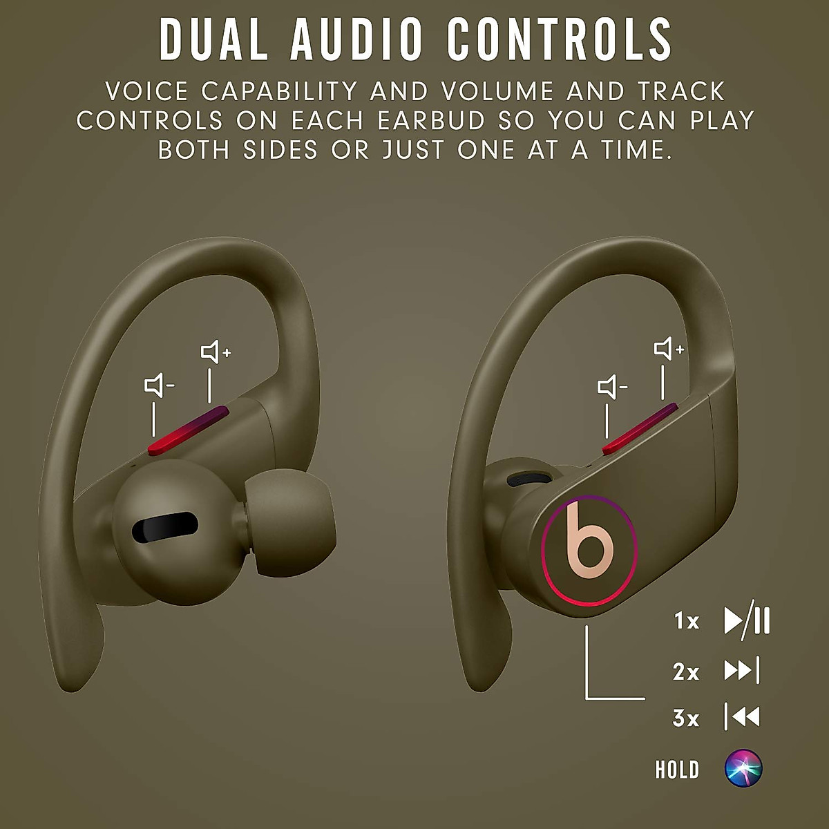 Powerbeats Pro Wireless Earbuds - Apple H1 Headphone Chip, Class 1 Bluetooth Headphones, 9 Hours of Listening Time, Sweat Resistant, Built-in Microphone - Moss