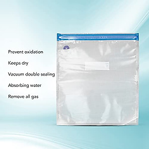 Oumefar 3D Printer Filament Vacuum Sealed Pack, 10Pcs 3D Printer Filament Storage Bags Flexibility Dry Keeping PE PP with Hand Pump for Food for Pet Supplies Mechanicalcomponents