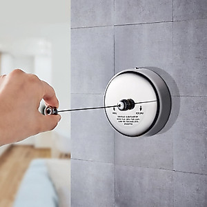 Retractable Clotheslines 9Ft Retracting Clothes Line Wall Mounted Stainless Steel Clothes Dryer Laundry Line Indoor Outdoor Hanging Laundry Rope Clothing Drying Rack for Shower Room Bathroom Hotel