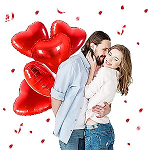I Love You Balloons, Red Heart Balloons for Valentines Day Decor, Big 40 In Teddy Bear, 1000 Red Rose Petals Wedding Flower for Anniversary Romantic Decorations Special Night, Valentines Day Balloons