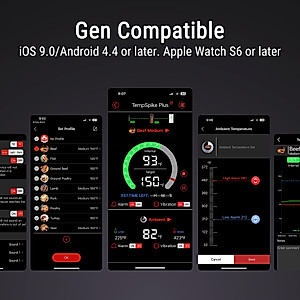 Thermopro TempSpike 600 ft Wireless Meat Thermometer with Ultra-Thinner Probe, Meat Thermometer Digital Wireless with LCD Booster, Bluetooth Meat Thermometer for BBQ Grill Smoker Rotisserie Sous Vide