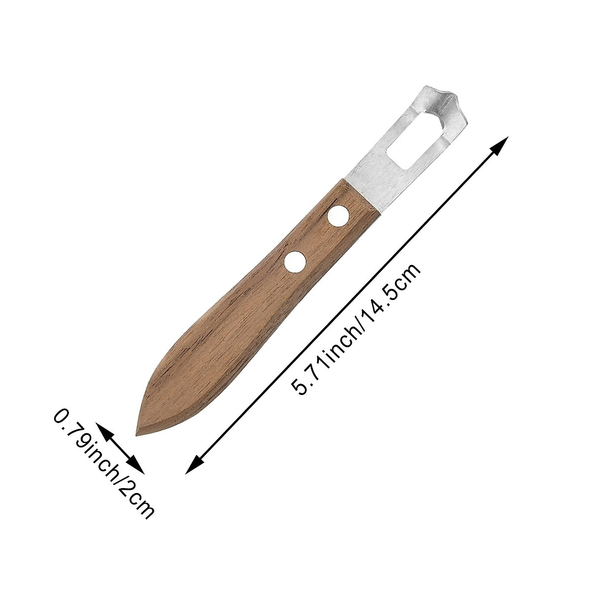 2 PACK Cocktail Channel Knife with Walnut Wood Handl Fruit and Vegetable Carving Tool for Decorating Cocktails, Desserts, and Salads Stainless Steel Tip Wooden Handle