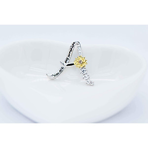 Sterling Silver Sunflower You Are My Sunshine Personalised Initial Letter A Alphabet Pendant Necklace for Women