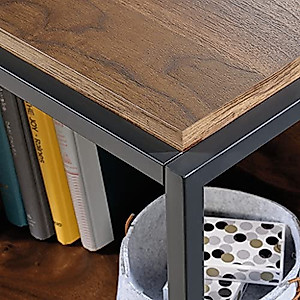 Sauder Nova Loft Coffee Table, L: 33.07" x W: 32.28" x H: 19.09", Grand Walnut Finish