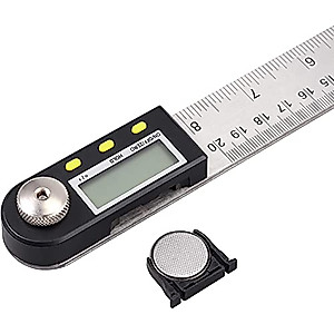 Digital Angle Ruler 0-360° Digital Inclinometer Protractor Angle Finder with LCD Spirit Level 200mm/8 inch for Vertical Horizontal Dual Spirit Level