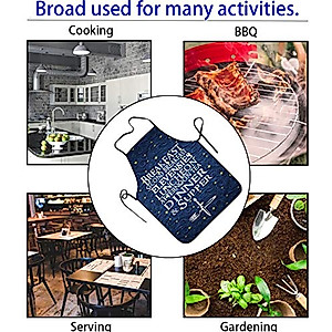 YISHOW Unisex The Seven Daily Hobbit Meals Cooking Chef Kitchen Aprons with Adjustable Bib