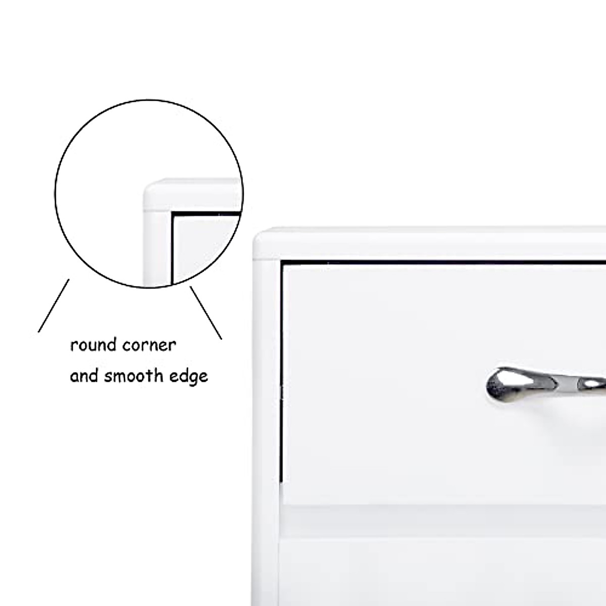 Recaceik Kitchen Buffet Storage Cabinet, Sideboard Cabinet with 2 Doors & 1 Large Drawers Modern Simple Wood Buffets & Sideboards for Dining Room Kitchen Entryway Console Side Tables (White)